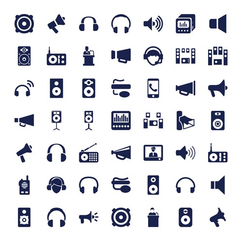 Speaker icons (36773550) – Free Vector | VectorStock