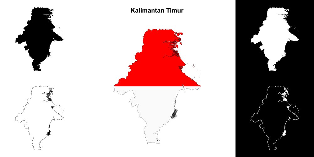 Kalimantan Outline Map Vector Images (over 150)