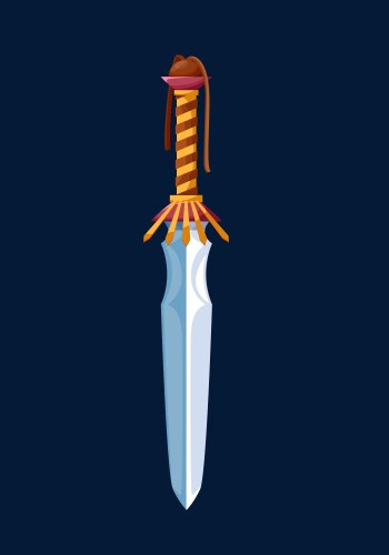 Magical swords cartoon steel blades rapier set Vector Image