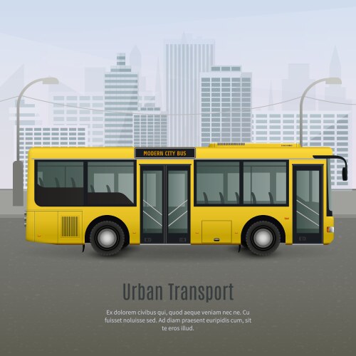 City bus Royalty Free Vector Image - VectorStock