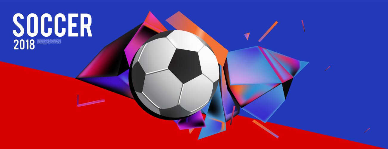 Layout template design poster for soccer Vector Image