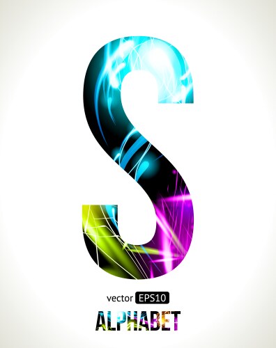 Colorful font letter s Royalty Free Vector Image