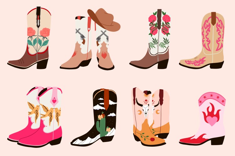 Cowboy Boots Doodle Vector Images (over 1,400)