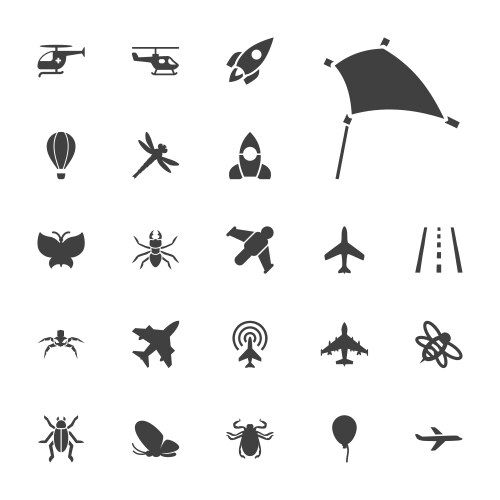 14 fly icons (36935007) – Free Vector | VectorStock