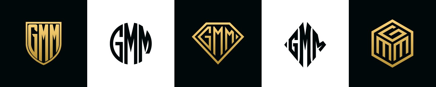 Creative chat initial letters gm logo Royalty Free Vector