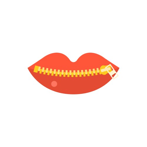 Zipped Lips Clipart Images