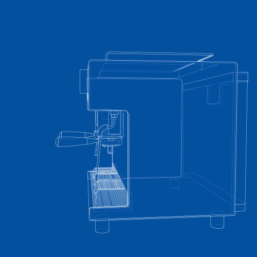 Outline coffee machine Royalty Free Vector Image