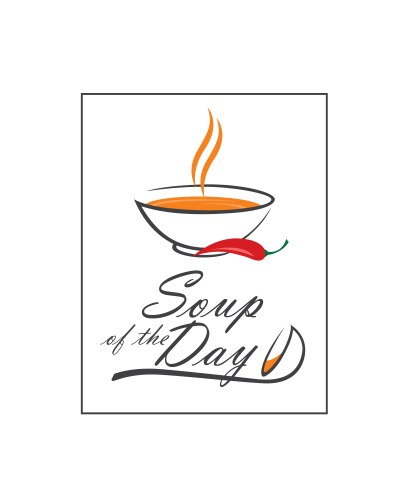 Doodle soup bowl sticker Royalty Free Vector Image