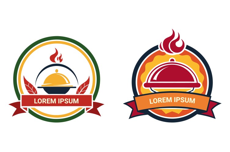 Restaurant logo customizable Royalty Free Vector Image