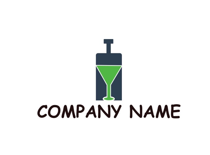 Healthy drink and beverage logo design Royalty Free Vector