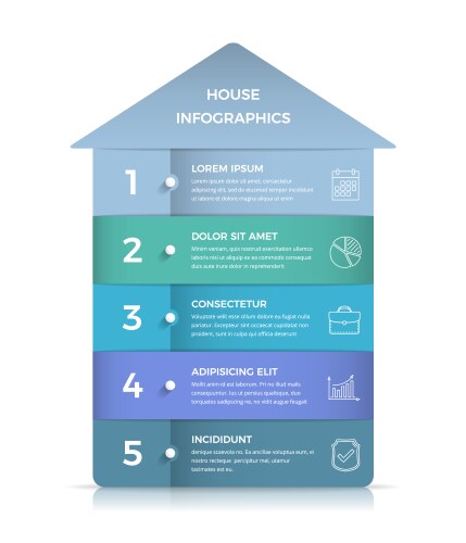House - infographic template Royalty Free Vector Image