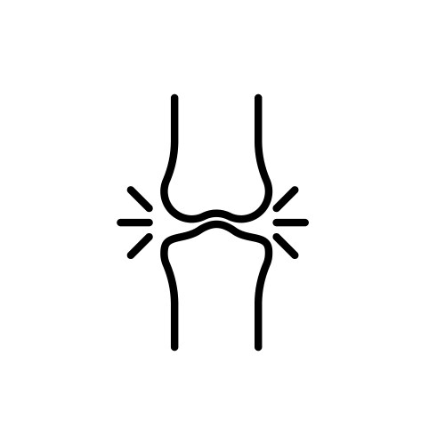 Human knee bone joint icon Royalty Free Vector Image