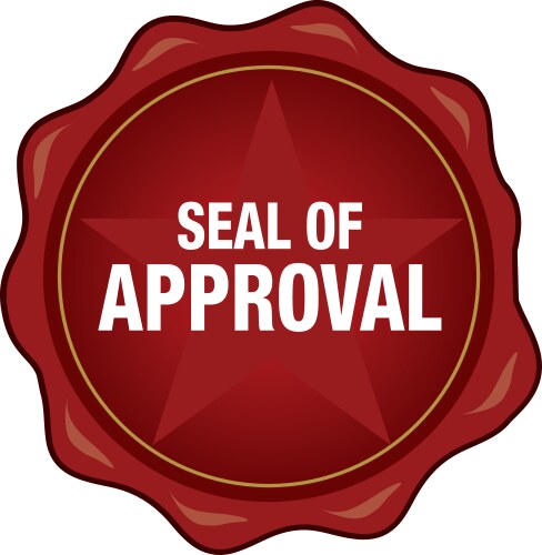 Standard quality control or certified approval Vector Image