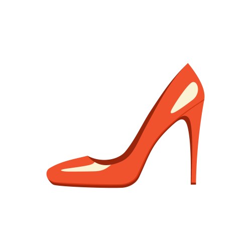 Red shoes on white background Royalty Free Vector Image