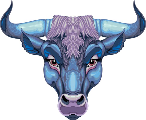 Bull head Royalty Free Vector Image - VectorStock