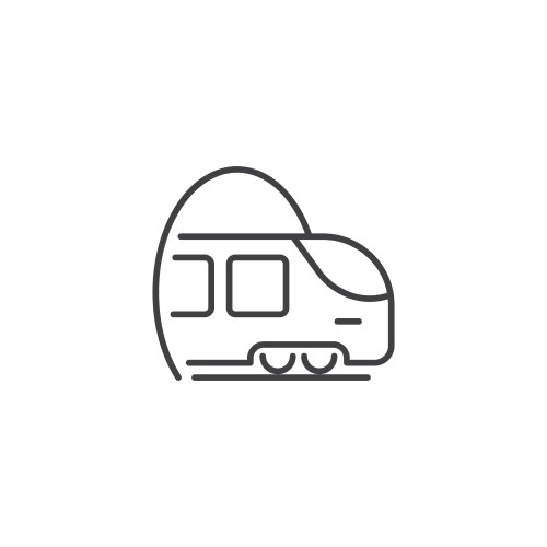 Metro train icon in flat style subway on isolated Vector Image
