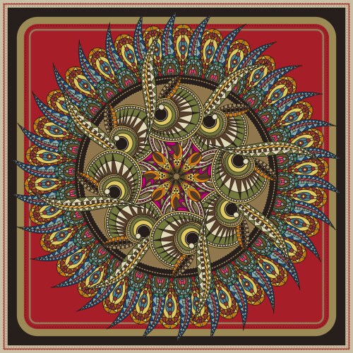 Ornate mandala background Royalty Free Vector Image