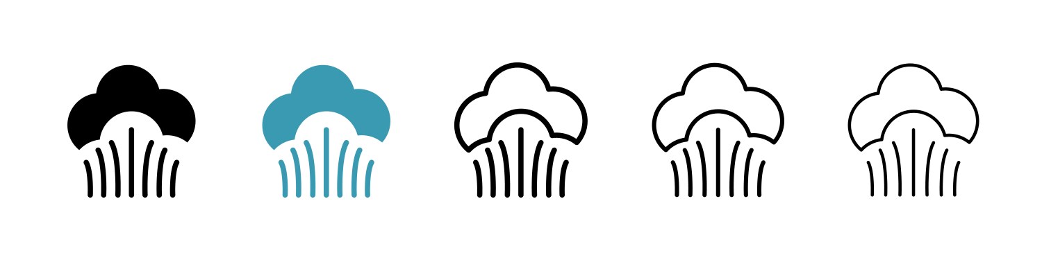 Steam icon set on white background Royalty Free Vector Image