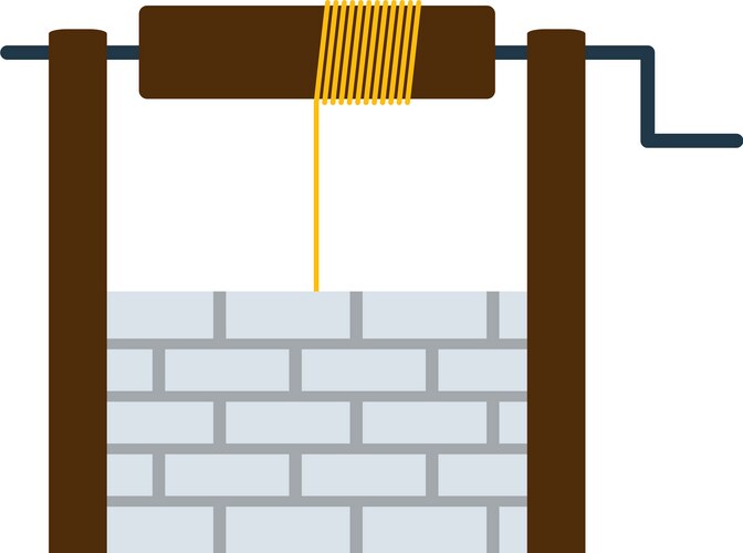 Borehole well icon deep bore hole dig digging rig Vector Image