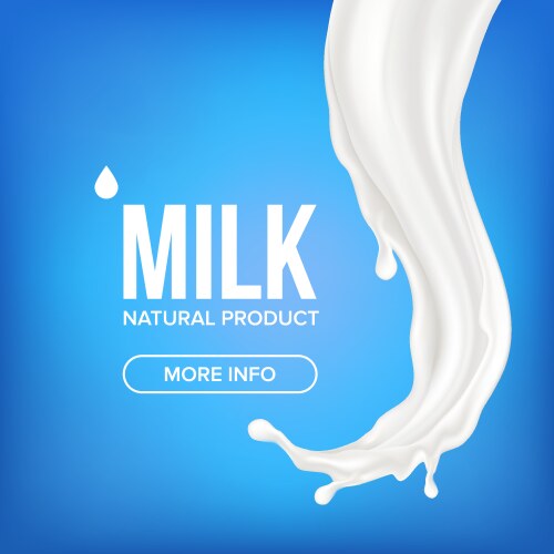 Milk splash design background Royalty Free Vector Image