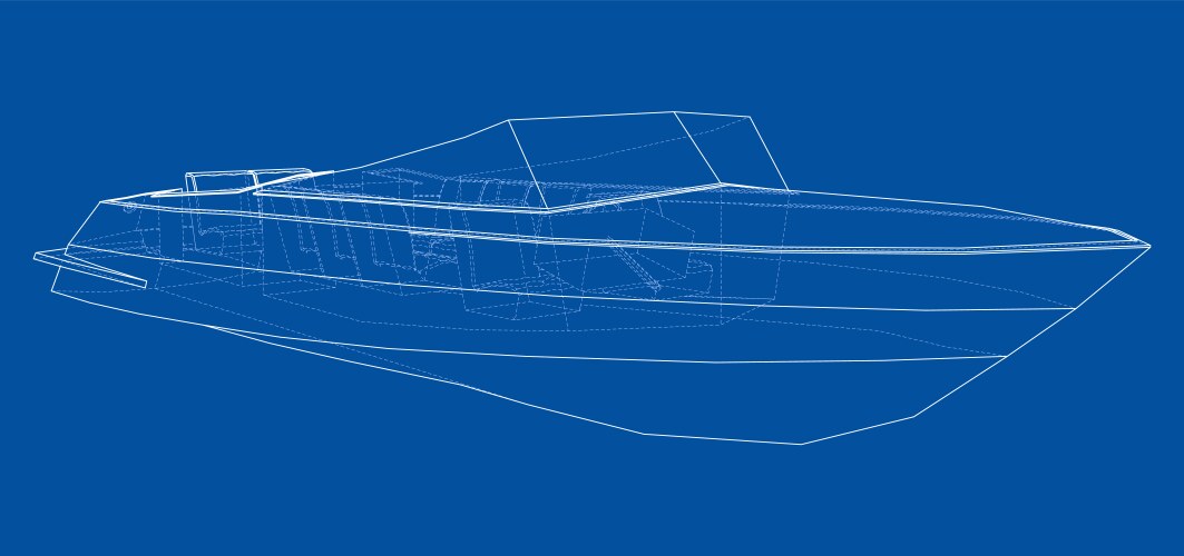 Modern boat with seats Royalty Free Vector Image