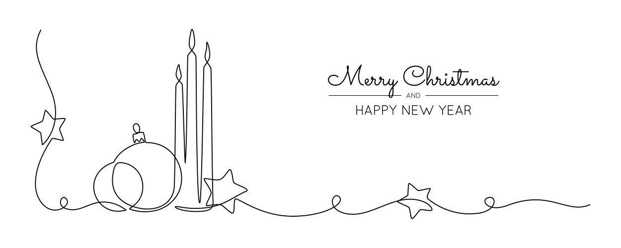 One Line Drawing Christmas Vector Images (over 2,900)