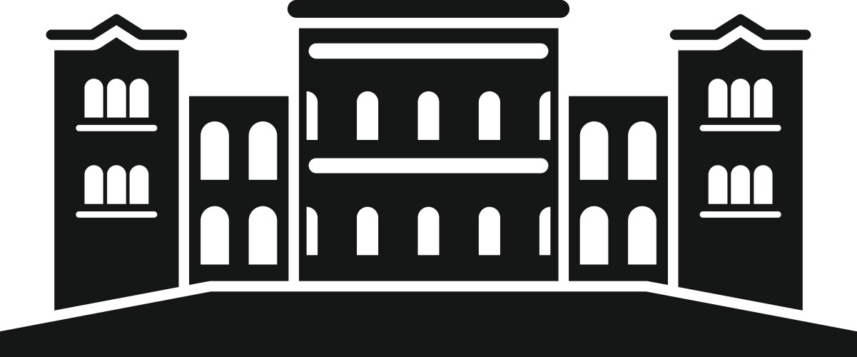 Big city hall building facade with columns Vector Image