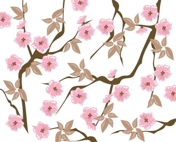 Cherry tree Royalty Free Vector Image - VectorStock