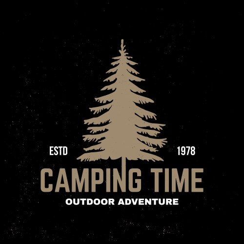 Outdoor adventure vintage emblem Royalty Free Vector Image