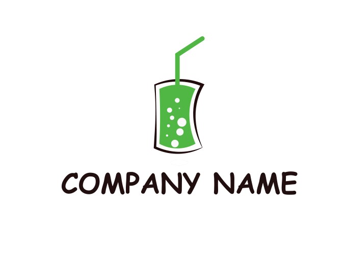 Drink and juice logo design Royalty Free Vector Image