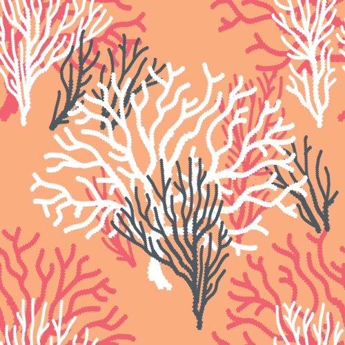 Sea reef corals seamless pattern marine abstract Vector Image