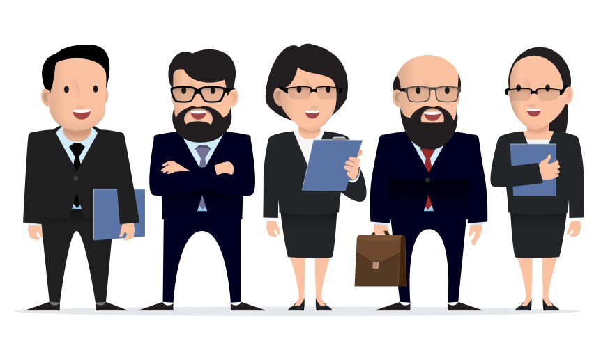 Business woman team set Royalty Free Vector Image