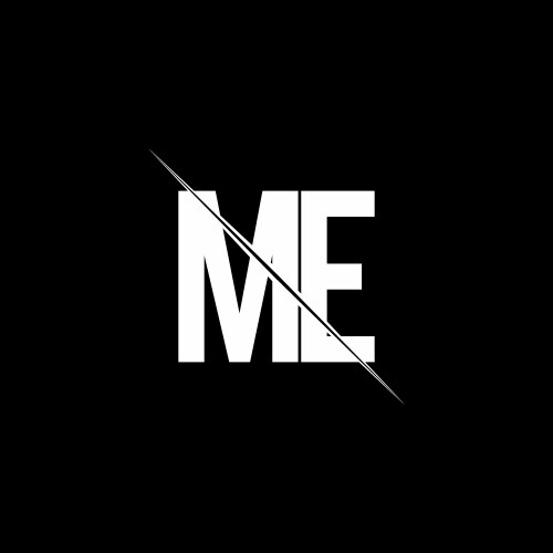 Em logo monogram isolated on circle element Vector Image