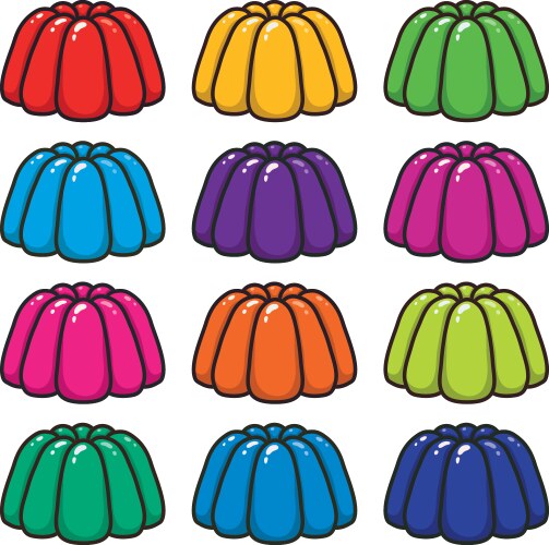 Red jelly pudding Royalty Free Vector Image - VectorStock