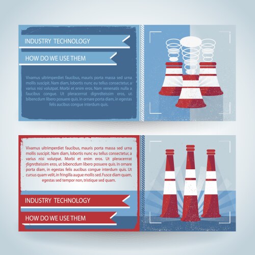 Elevator horizontal banners set Royalty Free Vector Image