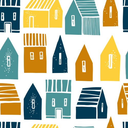 Cute houses Royalty Free Vector Image - VectorStock
