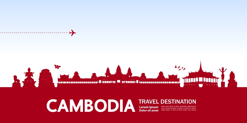 Logo for kingdom of cambodia Royalty Free Vector Image