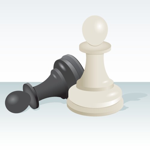 Woman character with big chess pawn piece Vector Image