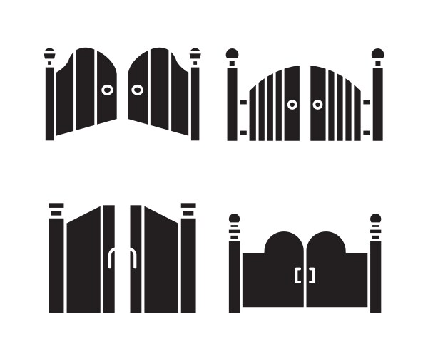 Barrier and checkpoint icons Royalty Free Vector Image