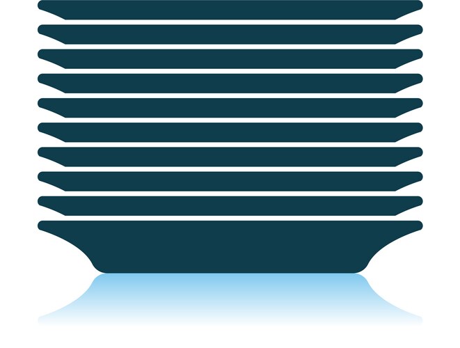 Plate stack icon Royalty Free Vector Image - VectorStock