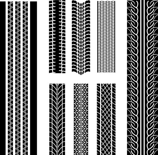 Tire tread patterns Royalty Free Vector Image - VectorStock