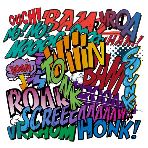 Comic book words Royalty Free Vector Image - VectorStock