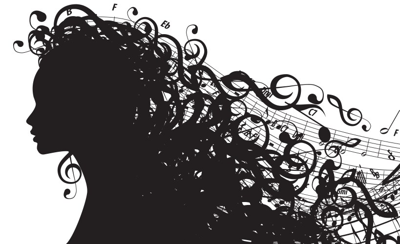 Musical head Royalty Free Vector Image - VectorStock