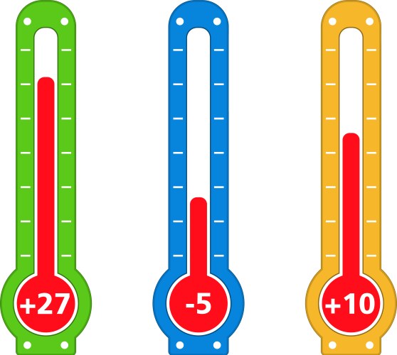 Hot and cold weather summer heat or winter frost Vector Image