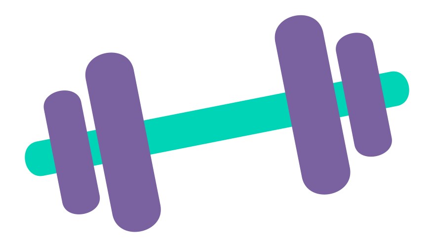 Heavy Dumbbell In Hand Cartoon Gym Bodybuilding Vector Image