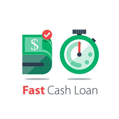 Quick cash logo Royalty Free Vector Image - VectorStock