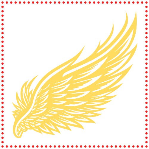 Vivid wing tattoo detailed tribal design Vector Image