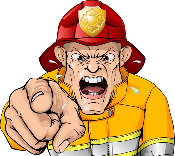 Cartoon Clip Art Fireman Vector Images (over 350)