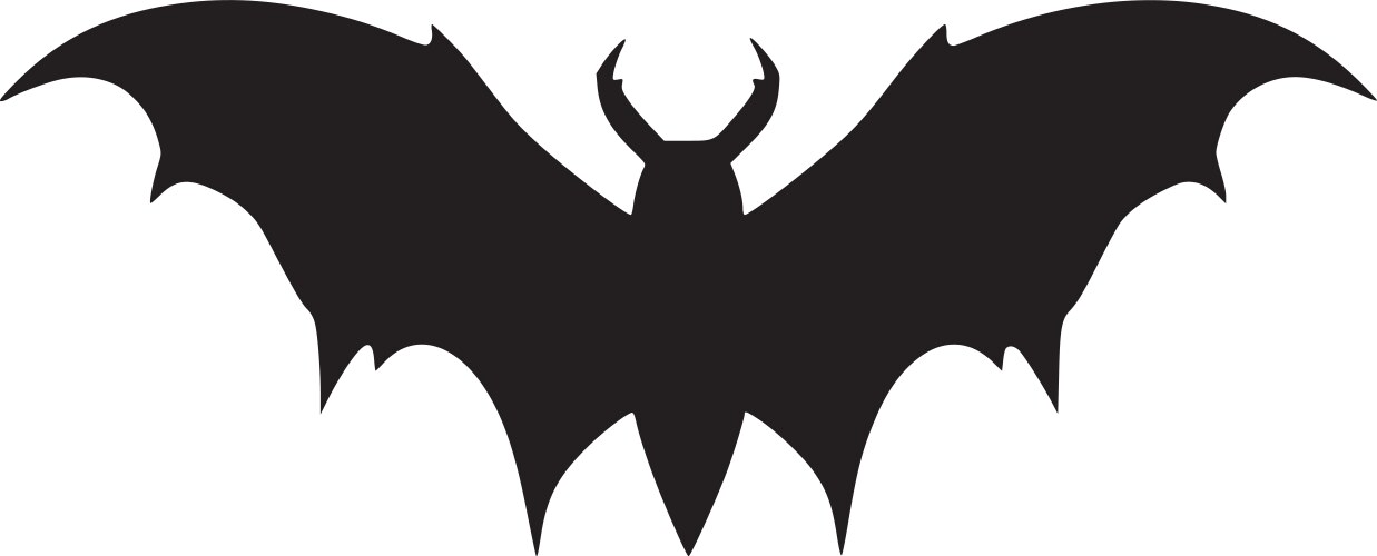 Silhouette of bat Royalty Free Vector Image - VectorStock