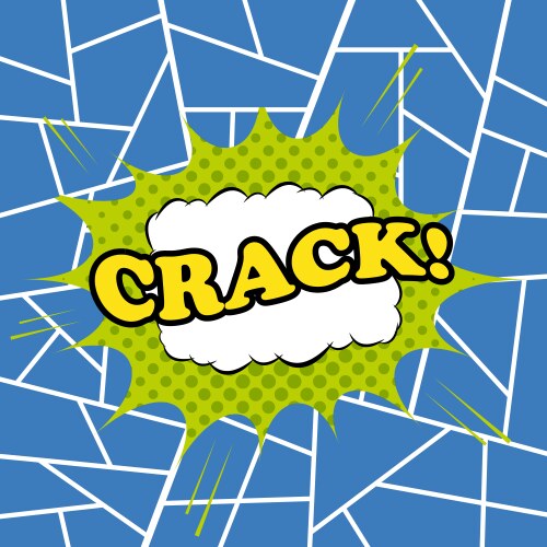 Crack wording sound effect Royalty Free Vector Image